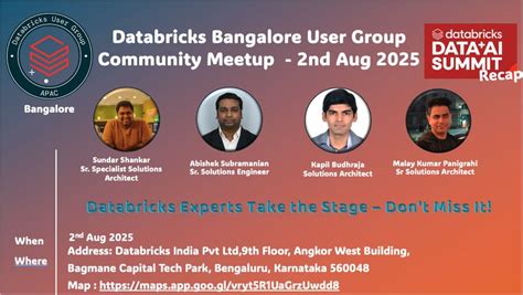 Databricks Dataengineering Communitymeetup Bangaloreusergroup Networking Datascience