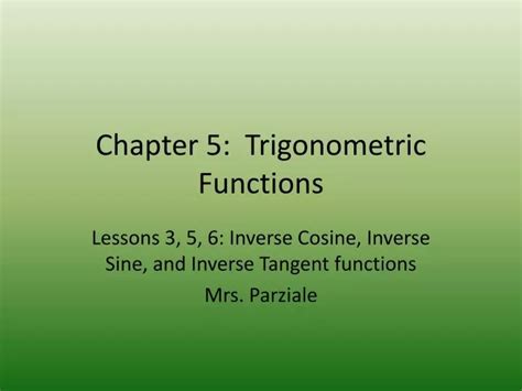 PPT Chapter Trigonometric Functions PowerPoint Presentation Free Download ID