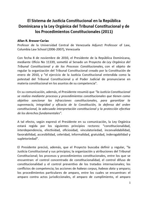 Sistema De Justicia Constitucional Pdf Judicaturas Constitución