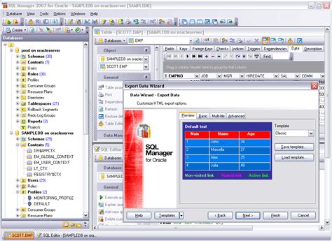 Ems Sql Manager 2007 For Oracle Main Window Ems Database Management Solutions Inc Simplify