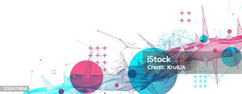 신경질 효과 와이어 프레임 과학 배경 미래 벡터 일러스트레이션 3차원 형태에 대한 스톡 벡터 아트 및 기타 이미지 3차원