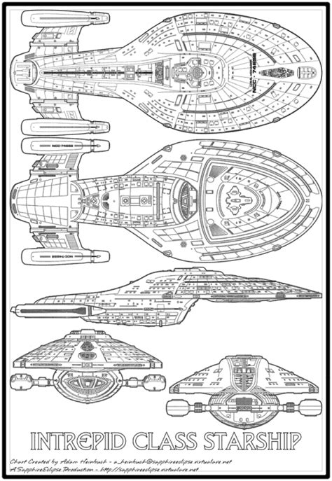 Intrepid Class Federation Starship Schematics Collinization 20