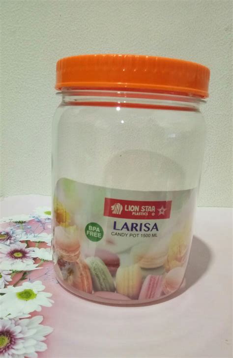 Pp 68 Larisa Candy Pot 1500 Ml Toples Bundar Serbaguna 1500 Ml Lion Star Plastics Lazada
