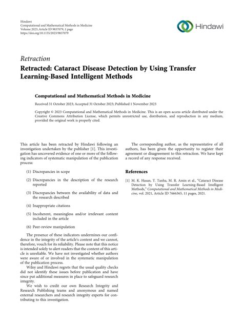 Pdf Retracted Cataract Disease Detection By Using Transfer Learning