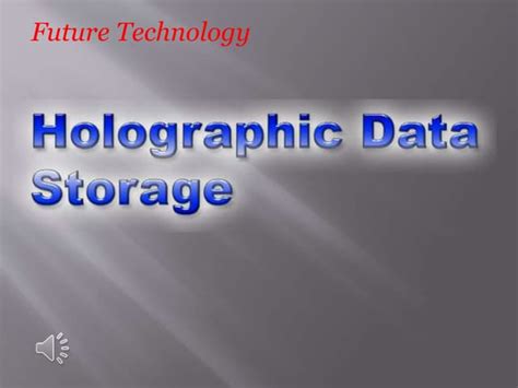 Holographic Data Storage Ppt