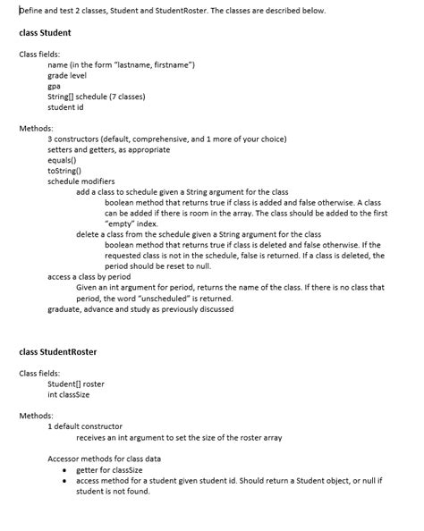 Solved Program Must Be Written In Java Class Design