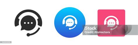문의하기 전화 챗봇 고객 지원 헬프 라인 디지털 헬프 데스크 아이콘 세트 벡터 플랫 로고에 대한 스톡 벡터 아트 및 기타 이미지 로고 연락처 가상현실 Istock