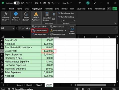 Formula Auditing In Excel