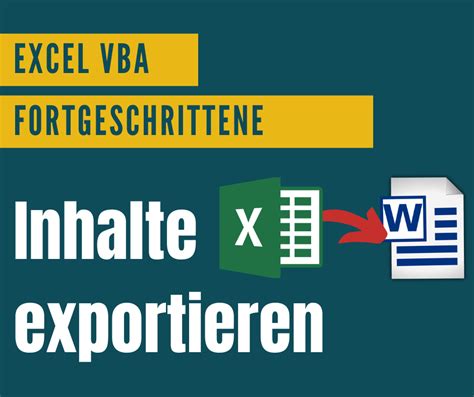 Textdokument Exportieren EXCEL VBA LERNEN