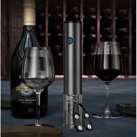 Електрически тирбушон 5в1 неръждаема стомана Usb зареждане Led осветление сребрист Emag Bg