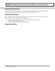 Lab Manual CSC356 HCI V2 0 Pdf LAB MANUAL Course CSC356 Human Computer Interaction Department