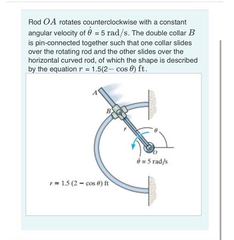 Solved Rod Oa Rotates Counterclockwise With A Constant