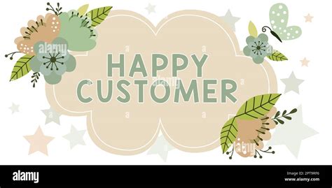 Handwriting Text Happy Customer Word For Highest Satisfaction Rate