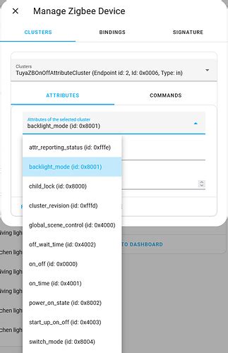Manually Setting Backlight Attribute On Zigbee Moes Tuya Lightswitch