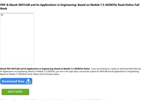 Pdf Read Download Matlab And Its Applications In Engineering Based