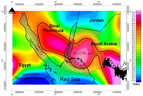 Geothermal Imaging Of The Saudi Cross Border City Of Neom Deduced From Magnetic Data