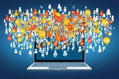 Desktop Pc With Chat Bubble Notifications Symbolizing Internet Messaging And Online