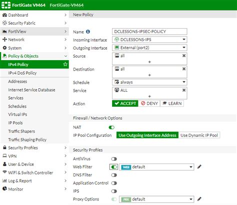 LAB IPsec VPN With FortiClient DCLessons