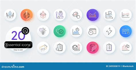 Simple Set Of Read Instruction Nurse And Augmented Reality Line Icons For Web Application
