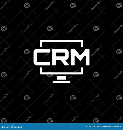 Desktop Crm System Icon Flat Design Stock Vector Illustration Of Software Sign 120136748