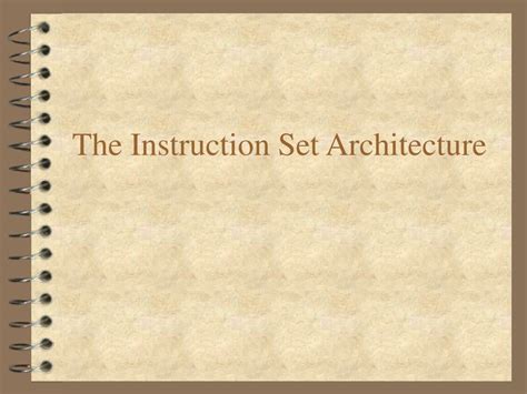 PPT The Instruction Set Architecture PowerPoint Presentation Free Download ID 438327