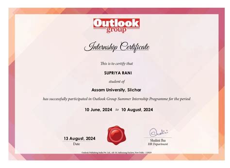 Internship Supriya Rani