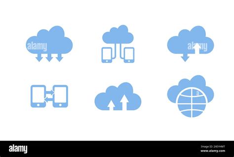 Cloud Computing Filled Icons Set Vector Illustration Stock Vector Image And Art Alamy