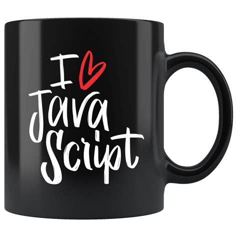 I Love Javascript Mug Black Nerdlettering I Love Javascript Mug Black Nerdlettering