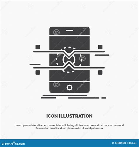 Api Interface Mobile Phone Smartphone Icon Glyph Vector Gray Symbol For Ui And Ux Website