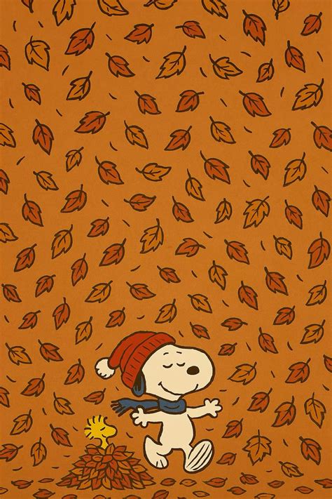 Snoopy Fall Autumn Wallpaper