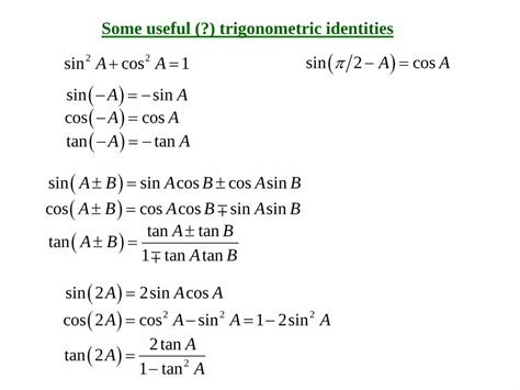 Pdf Useful Trigonometric Identities Dokumen Tips