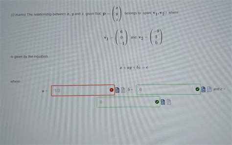 Solved 2 Marks The Relationship Between X Y And Z Given