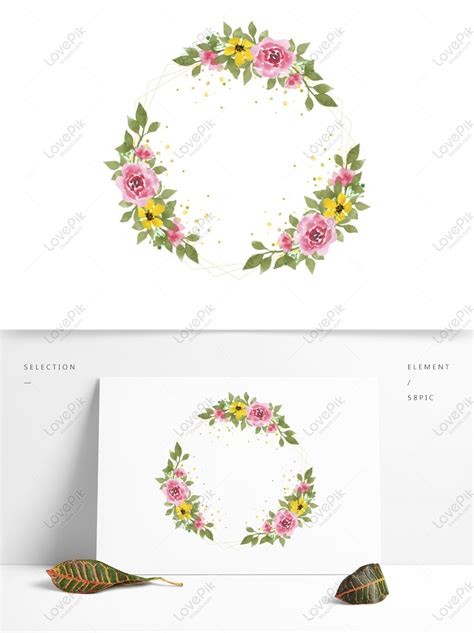Floral Wreath Vector Free Download At Collection Of