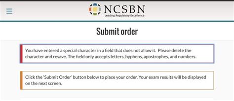 Quick Results Error After Clicking Payment Submit Button Rpassnclex