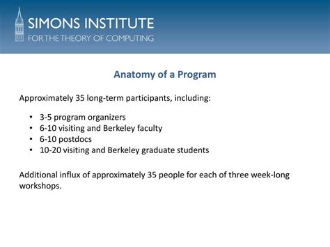 Ppt Simons Institute For The Theory Of Computing Powerpoint Presentation Id 2963261