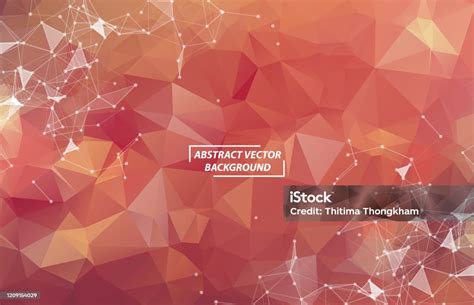 점과 선을 연결하는 추상적 인 빨간색 다각형 공간 배경 기하학적 다각형 배경 분자 및 통신 과학 화학 생물학 의학 기술의 개념 0명에 대한 스톡 벡터 아트 및 기타 이미지