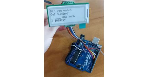 E Ink Display Module Tutorial Part Text