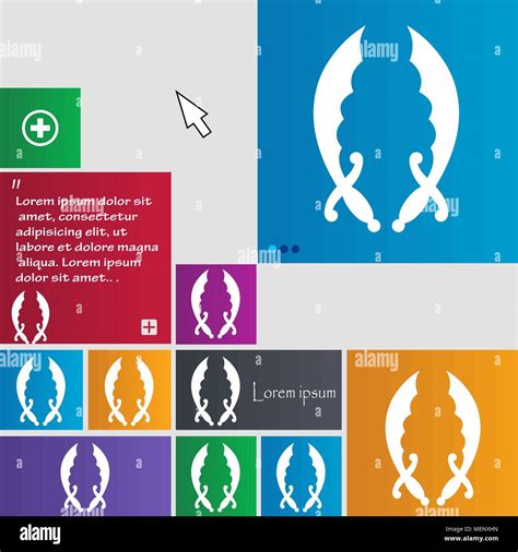 Saber Icon Sign Buttons Modern Interface Website Buttons With Cursor Pointer Vector