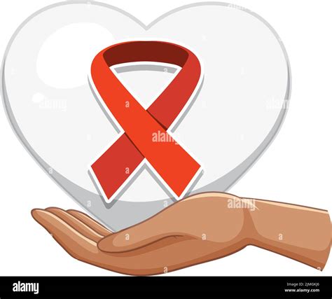 Red Ribbon Aids Hiv Symbol Illustration Stock Vector Image And Art Alamy