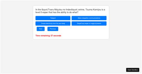 Quiz App Forked Codesandbox