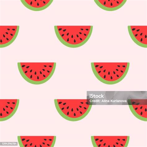 수박 슬라이스 원활한 패턴 여름 과일과 베리 배경 직물 디자인 선물 종이 아기 옷 섬유 카드를위한 벡터 일러스트 레이 션 0명에 대한 스톡 벡터 아트 및 기타 이미지