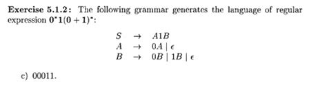 Solved Exercise 521 For The Grammar And Each Of The