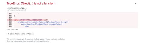 In Example React Graphql Typeerror Object Is Not A Function · Issue 61 · Graphql