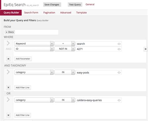 using easy queries to search documentation wordpress form builder