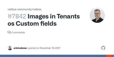 Images In Tenants Os Custom Fields · Issue 7842 · Netbox Community