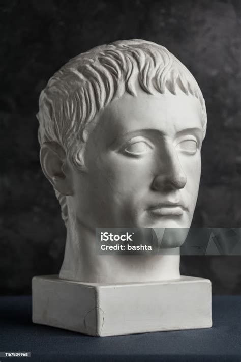 어두운 질감 배경에 고대 동상 게르만 머리의 석고 사본 석고 조각 남자 얼굴입니다 경외감에 대한 스톡 사진 및 기타 이미지 경외감 고고학 고대 그리스 양식 Istock