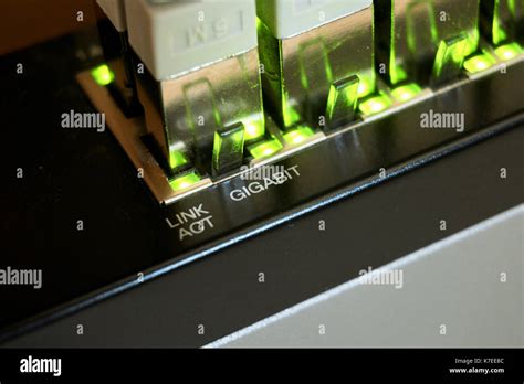 Gigabit Ethernet Connection Stock Photo Alamy