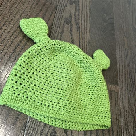 Shrek Knitted Hat 💚😍 One Size Depop