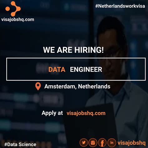 Data Engineer In Amsterdam Netherlands Work Visa Sponsorship Available