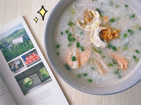 【简单清淡！咸蛋三文鱼骨粥的做法步骤图】碗我不洗 下厨房